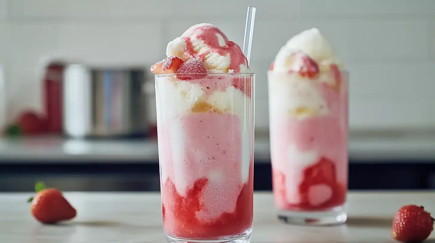 Elderflower Strawberry Ice Cream Float Recipe: Summer in a Glass ...